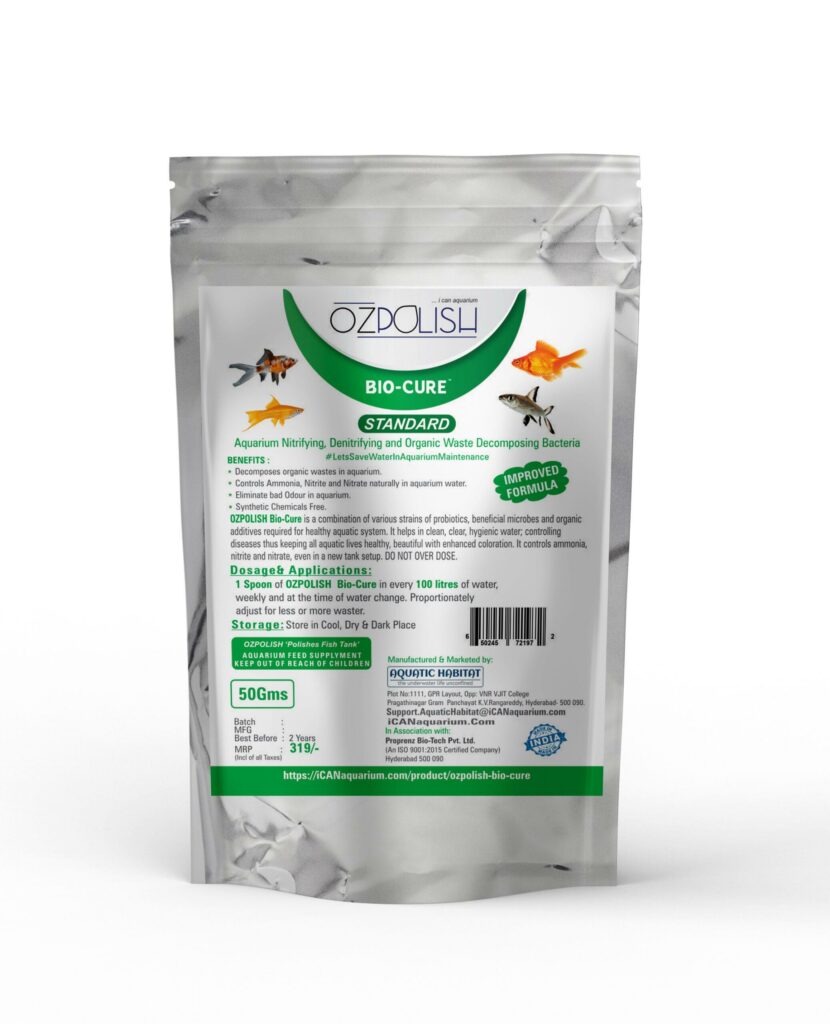 OZPOLISH Bio-Cure Standard 50 Pouch- Aquarium Bacteria Starter ...